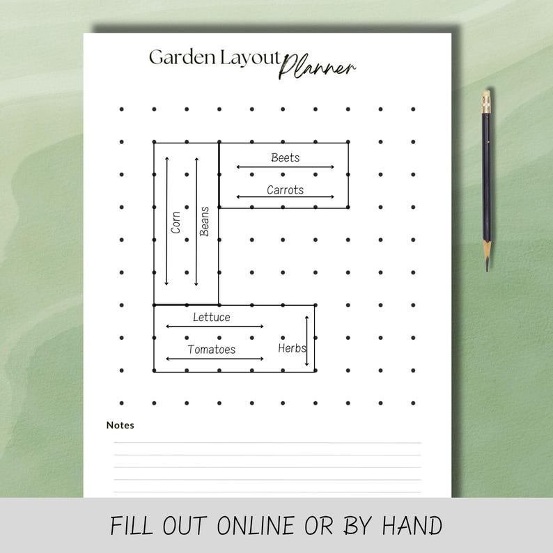 Garden Planning Template | Layout Tool | Simple Garden Design | Garden ...