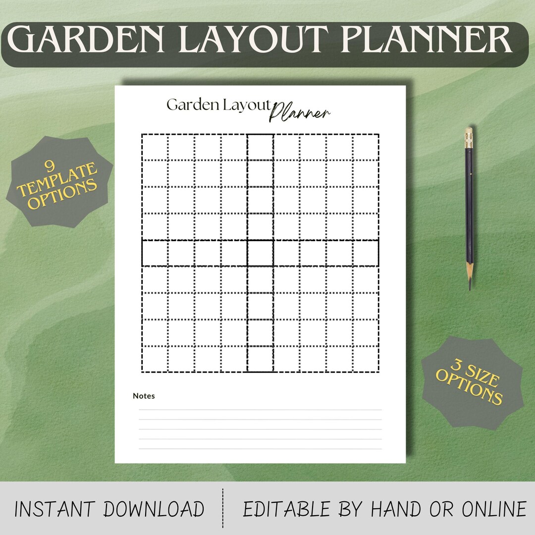 Garden Planning Template Layout Tool Simple Garden Design Garden ...