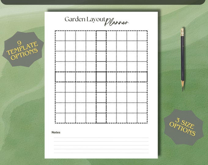 Printable Garden Layouts, Plot Plan Templates for Gardening Design, DIY ...