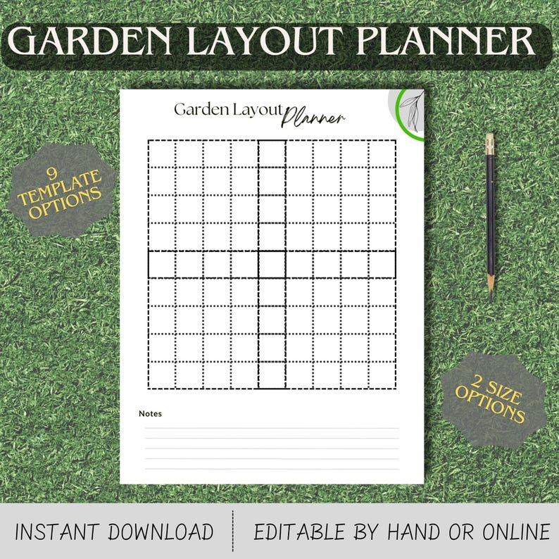 Garden Planning Template | Plot Layout Tool | Garden Design | Garden ...