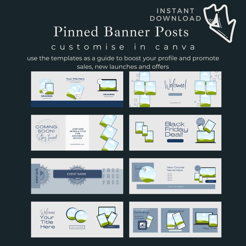 Instagram Banner Templates for Pinned Posts – Perfect for Branding ...