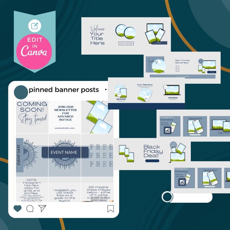 Instagram Banner Templates for Pinned Posts – Perfect for Branding ...