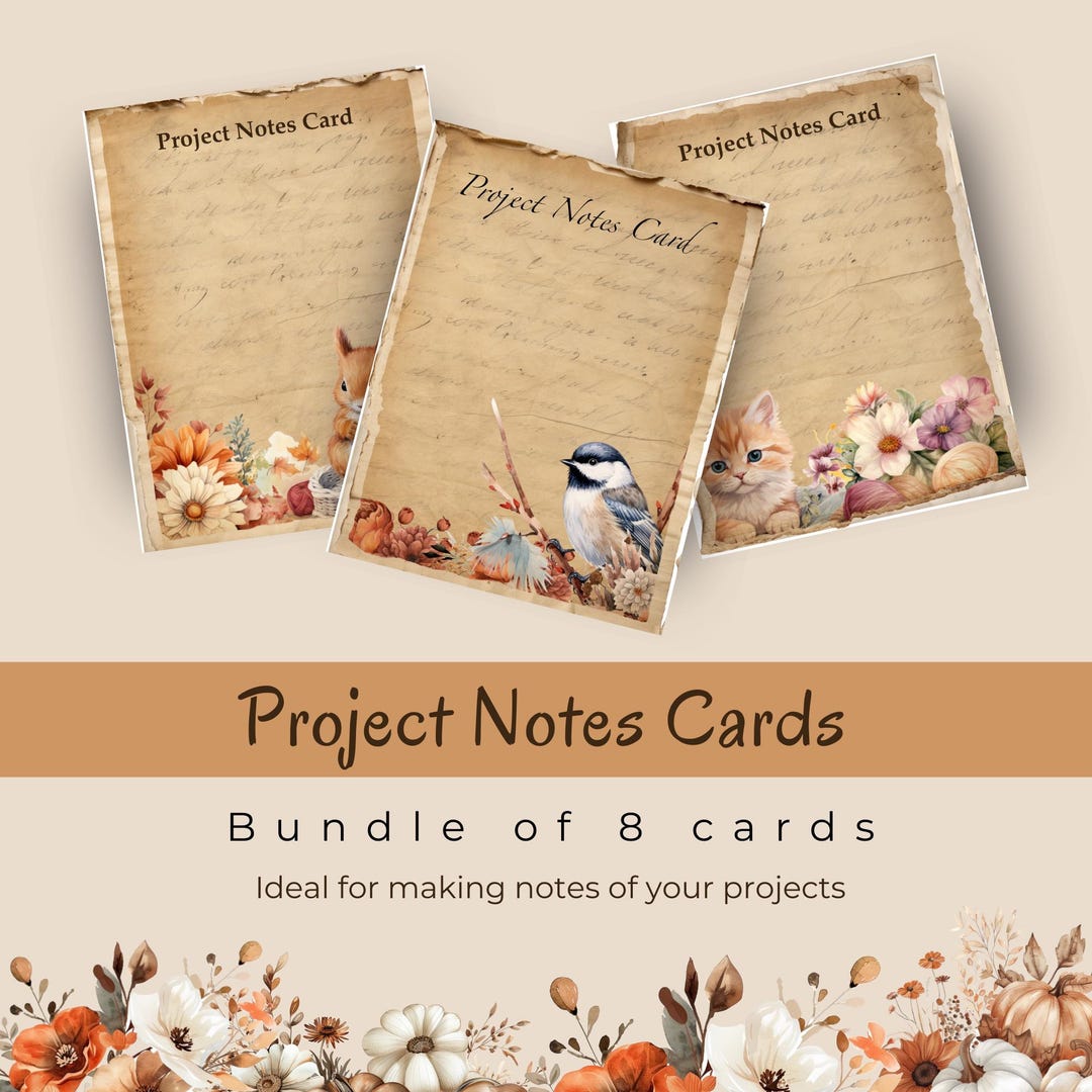 Project Cards for Crafters, No Needles Knitting Project Cards, Project ...