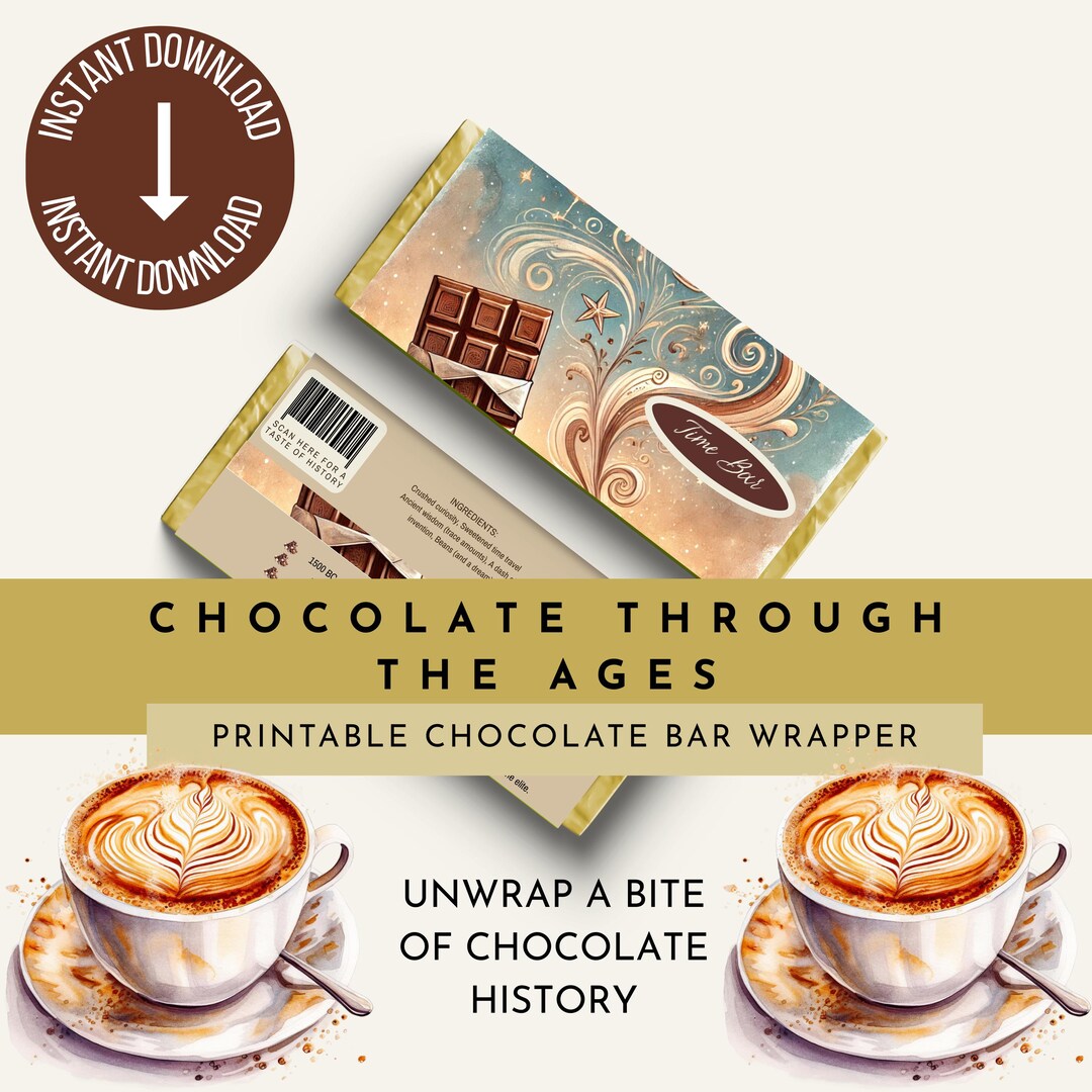 Printable Chocolate Wrapper Plain, Time Bar Printable Wrapper ...