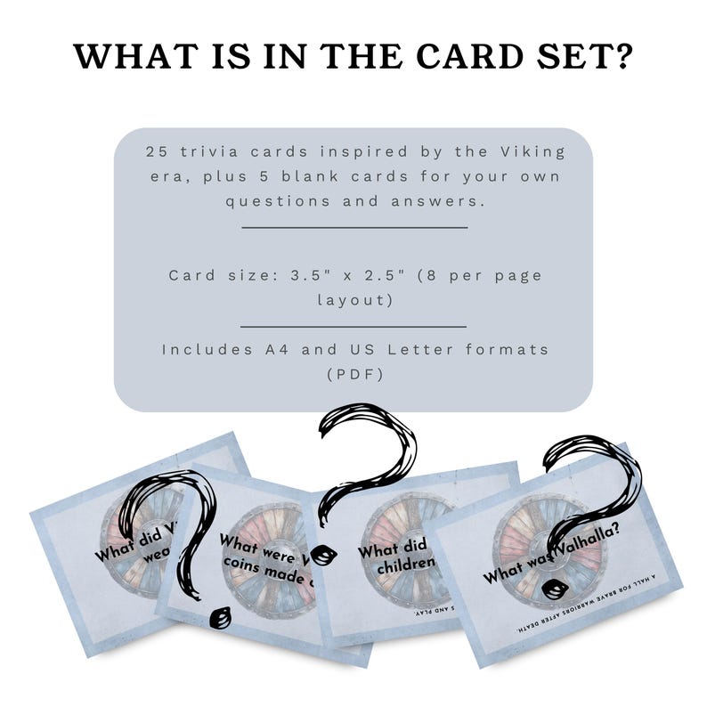 Viking Era Trivia Game, Printable Party Game for Families & Classrooms ...
