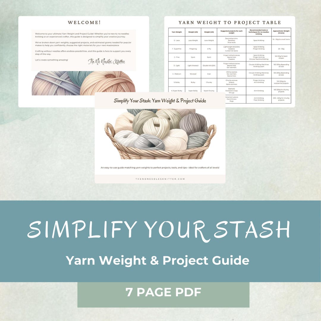 Yarn Guide Yarn Weight and Project Guide Guide to Yarn Weights Yarn ...