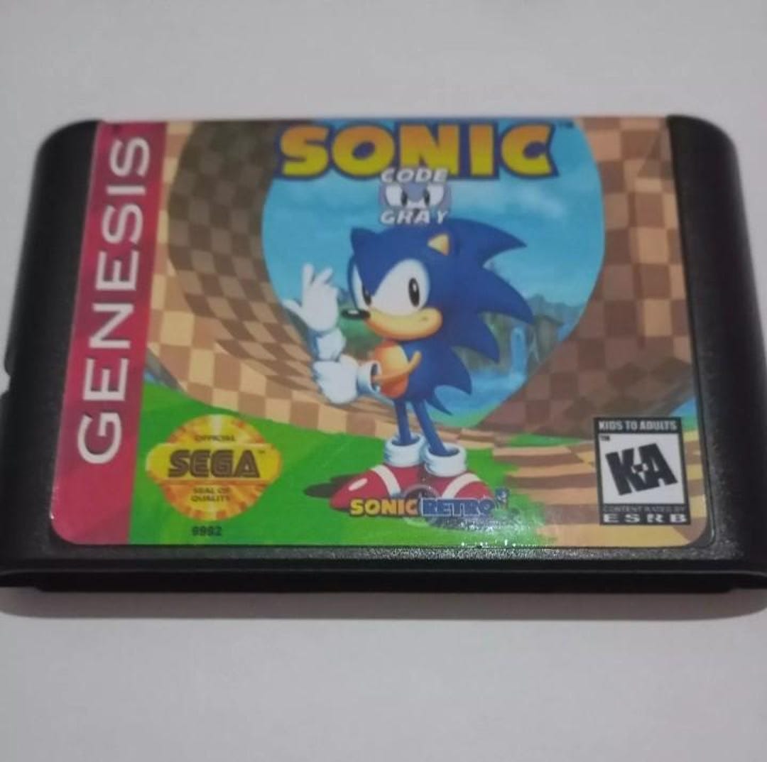 Sonic Code Gray Sega Genesis Mega Drive Game Cartridge Region Free - Etsy