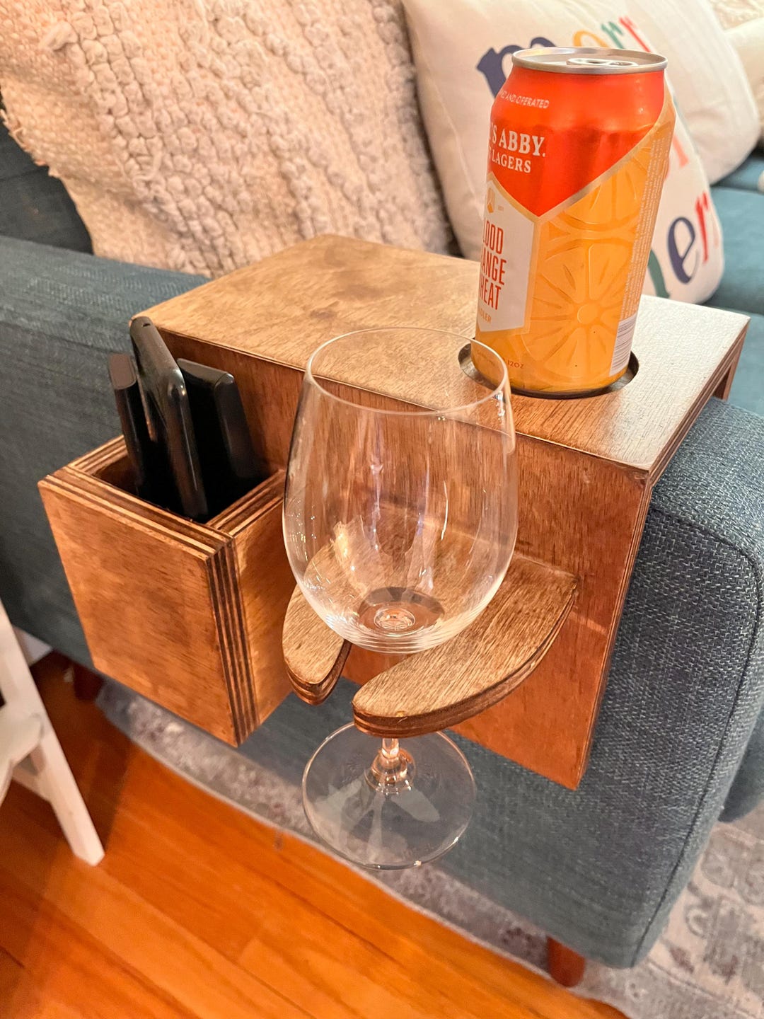 Living Room Sofa Arm Rest Organizer, Phone & Remote Storage ...