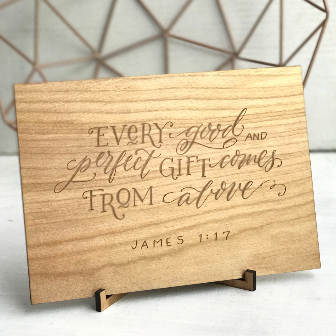 Wooden Scripture Plaque With Easel | Etsy