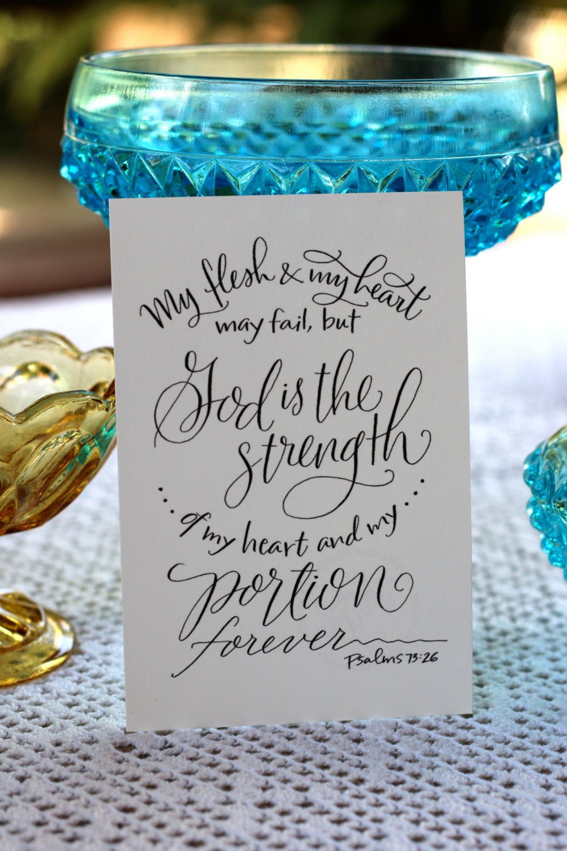 Psalm 73:26 Hand-lettered Scripture Print Bella Scriptura | Etsy