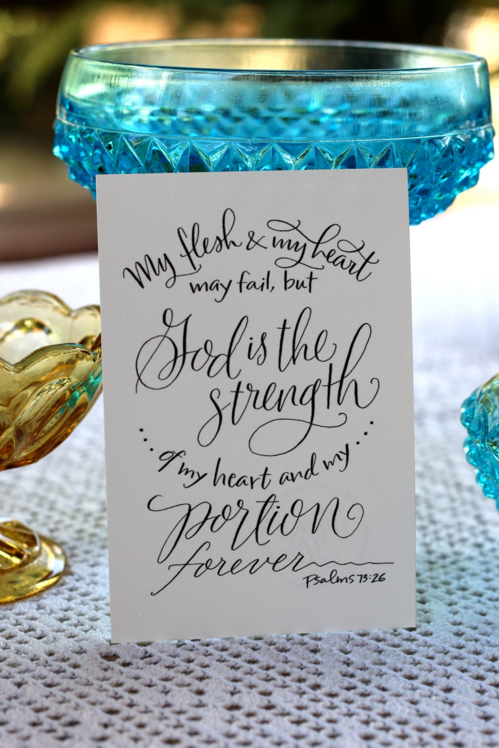 Psalm 73:26 Hand-lettered Scripture Print Bella Scriptura | Etsy