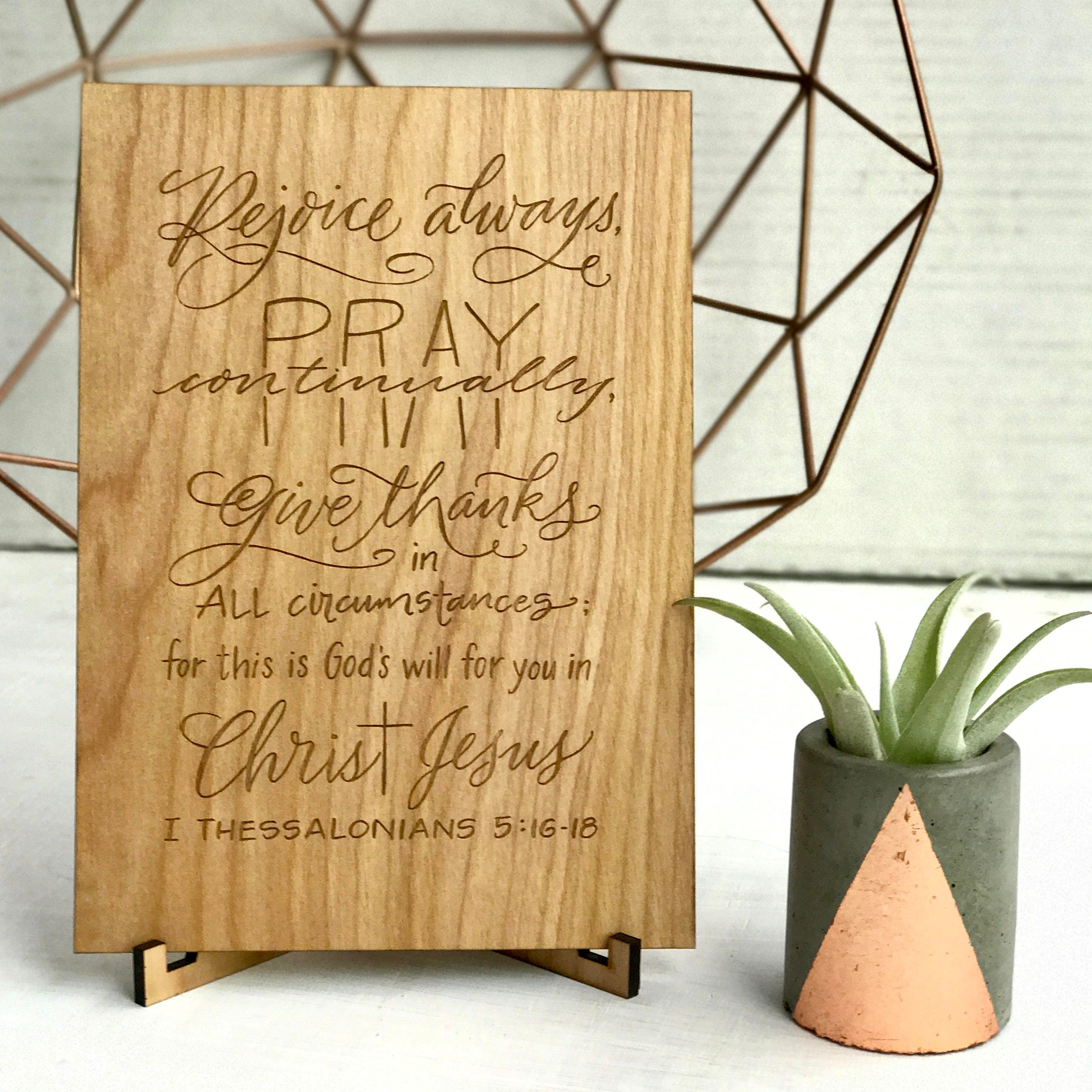 Wooden Scripture Plaque with Easel | Etsy