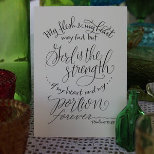 Psalm 73:26 - Hand-lettered Scripture Print - Bella Scriptura ...