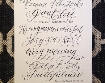 Micah 6:8 Hand-lettered Scripture Print Bella Scriptura | Etsy