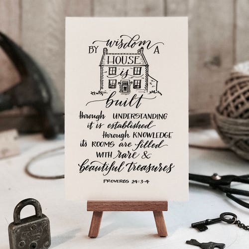 Proverbs 24:3-4 Scripture Print Bella Scriptura Collection | Etsy