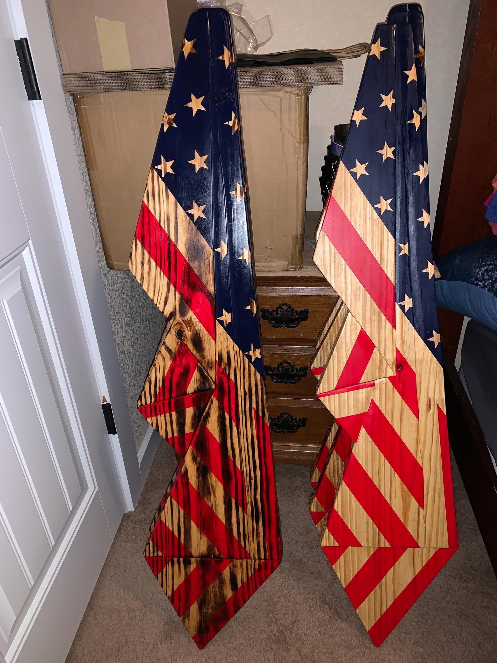 Carved Draped American Flag - Etsy