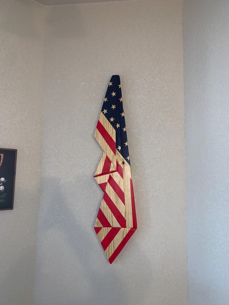 Carved Draped American Flag - Etsy