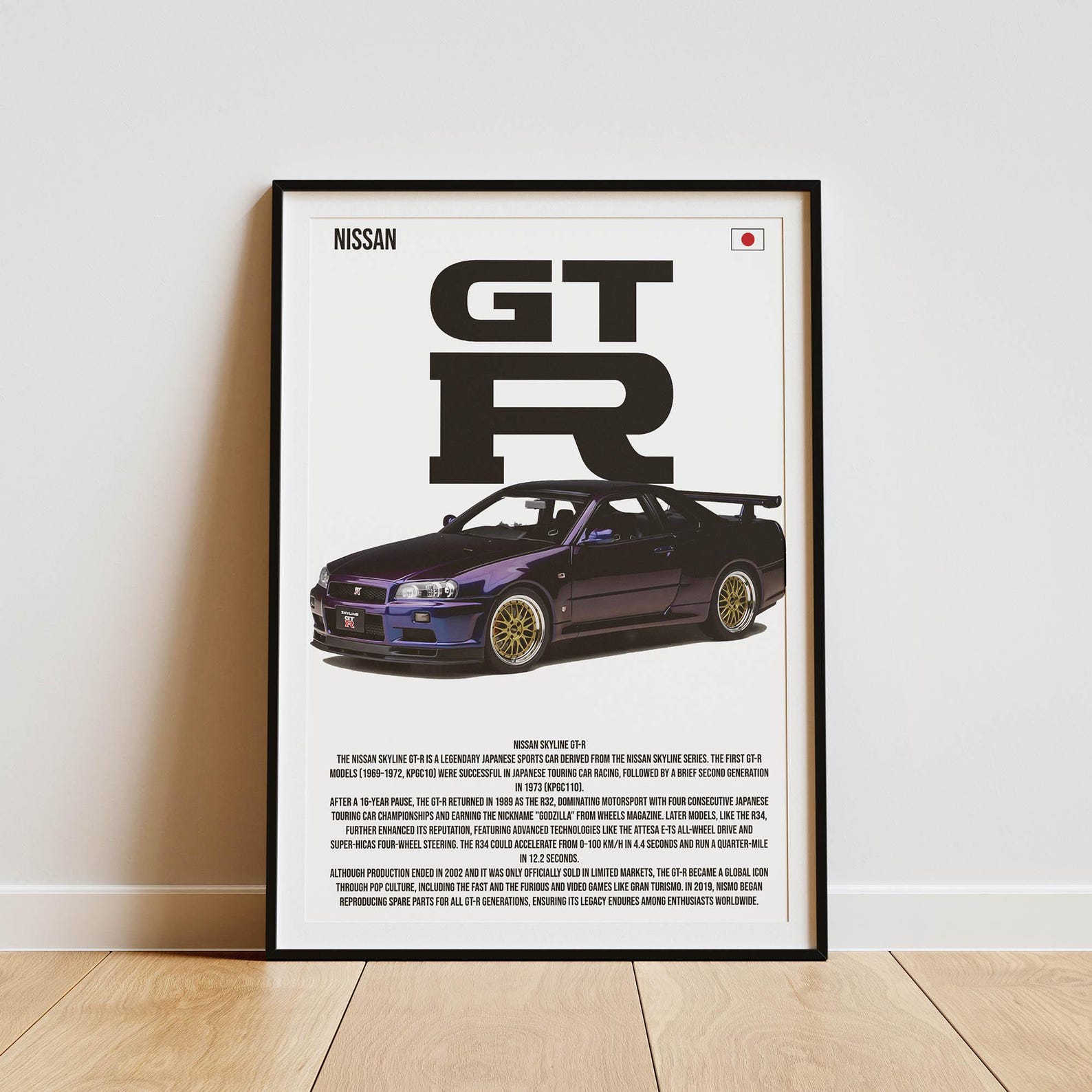 Nissan GTR Poster, Midnight Purple Poster, Digital Download, Vintage ...