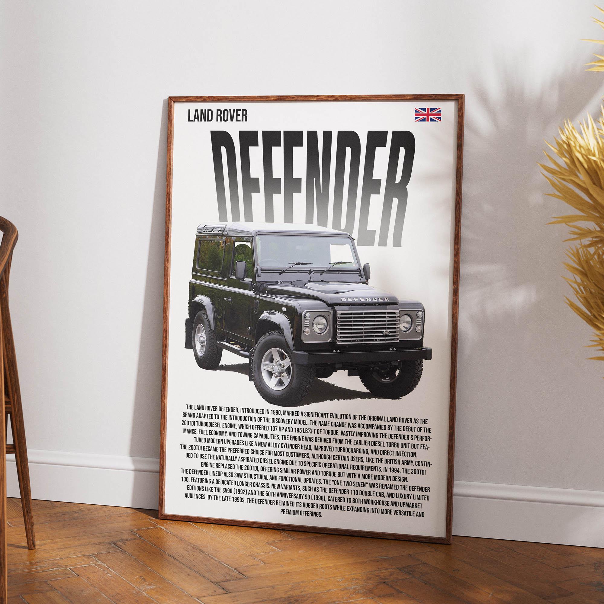 Land Rover Defender Poster, Defender Poster, Digital Download, Vintage ...