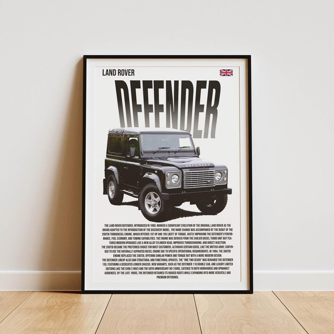 Land Rover Defender Poster, Defender Poster, Digital Download, Vintage ...