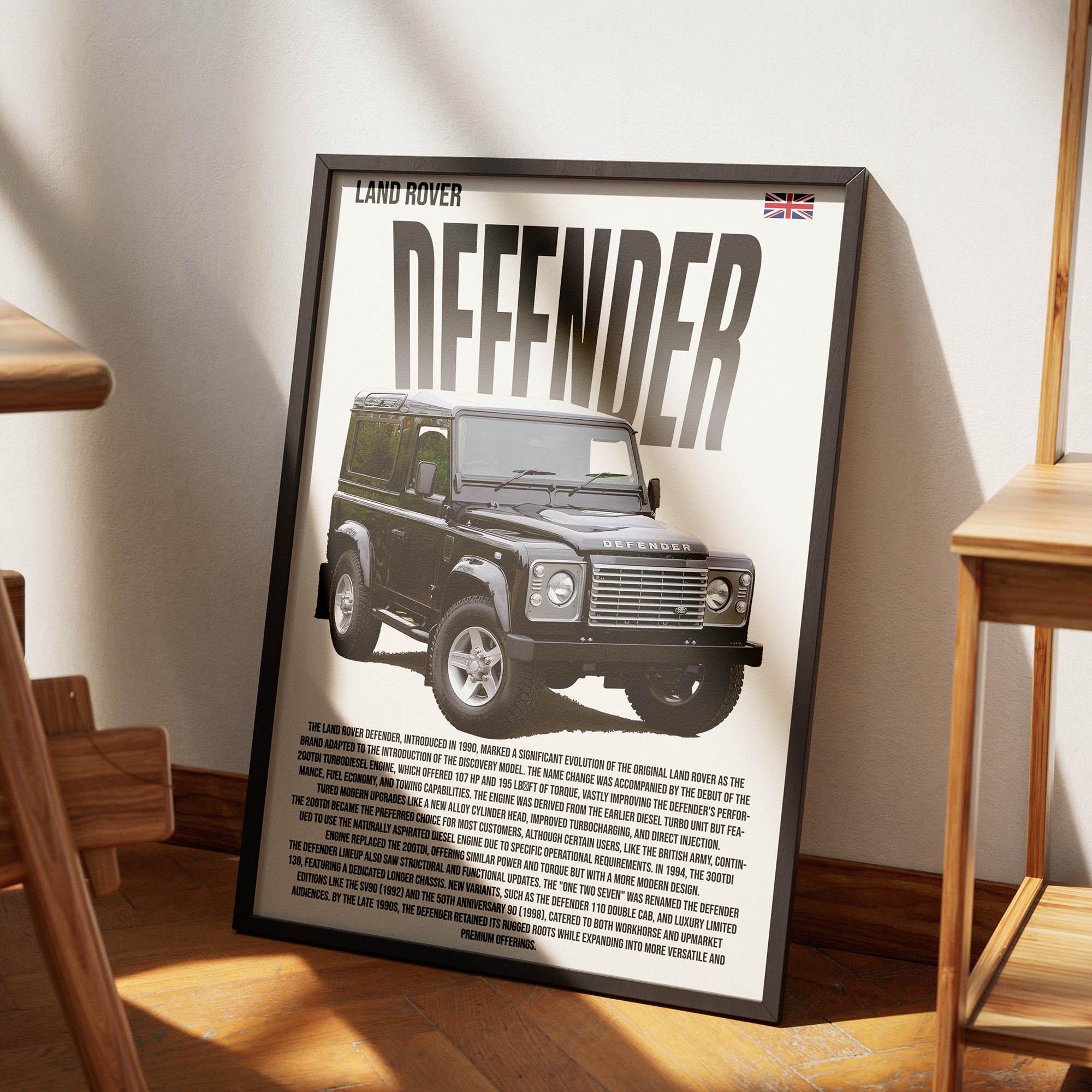 Land Rover Defender Poster, Defender Poster, Digital Download, Vintage ...