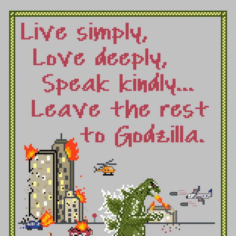 Godzilla Pattern - Etsy