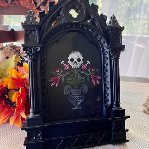 Creepy Gothic Table Decor Digital Cross Stitch Pattern - Etsy