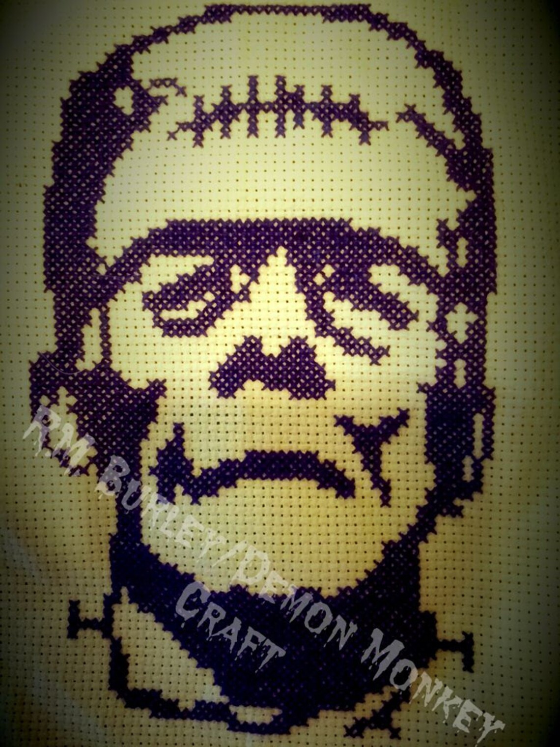 Frankenstein's Monster CROSS STITCH PATTERN Cute Horror - Etsy
