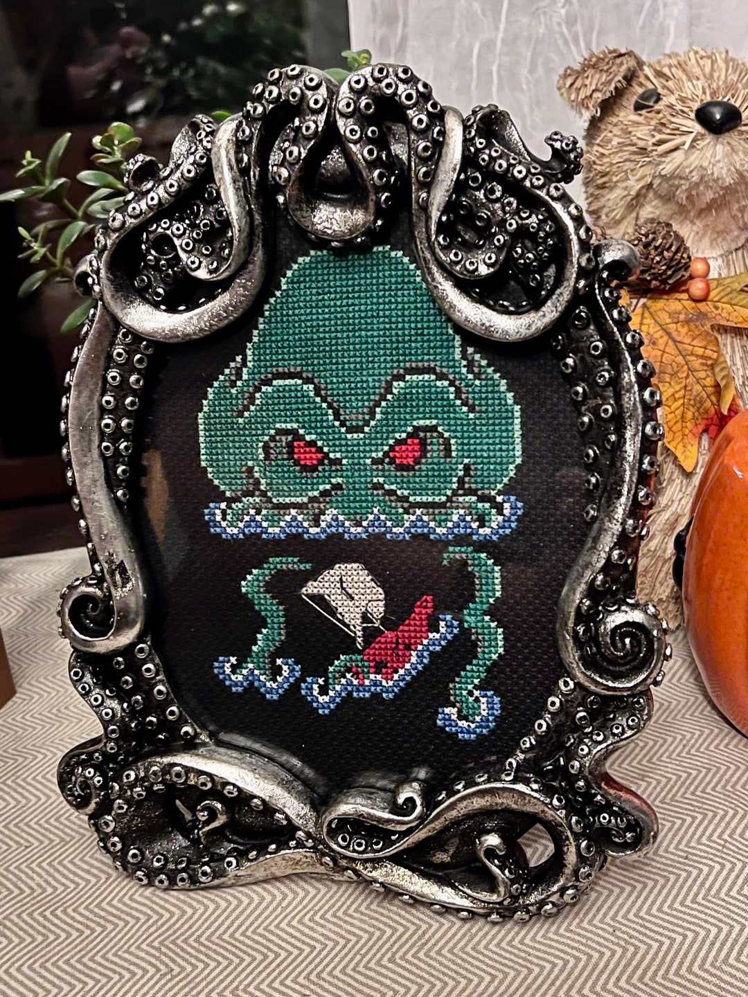Kraken Photo/cross Stitch Frame With FREE Physical Copy "what Lurks ...