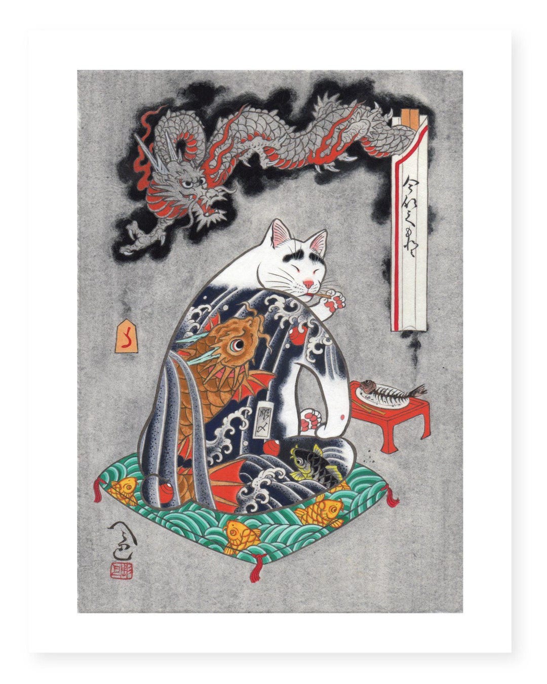 Monmon Cats Boss Print - Etsy