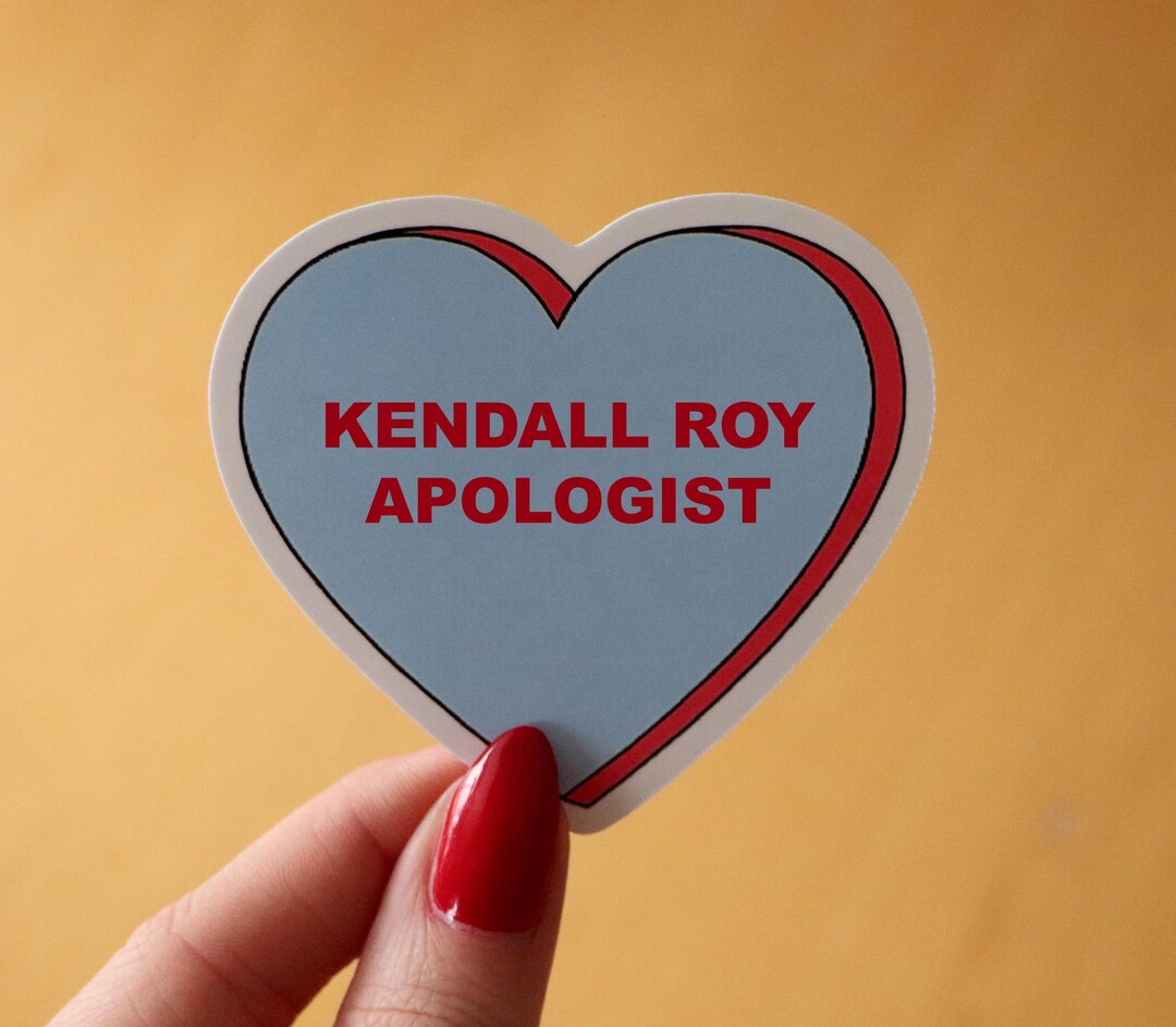 Kendall Roy Apologist Candy Heart Vinyl Sticker Blue/pink Jeremy Strong ...