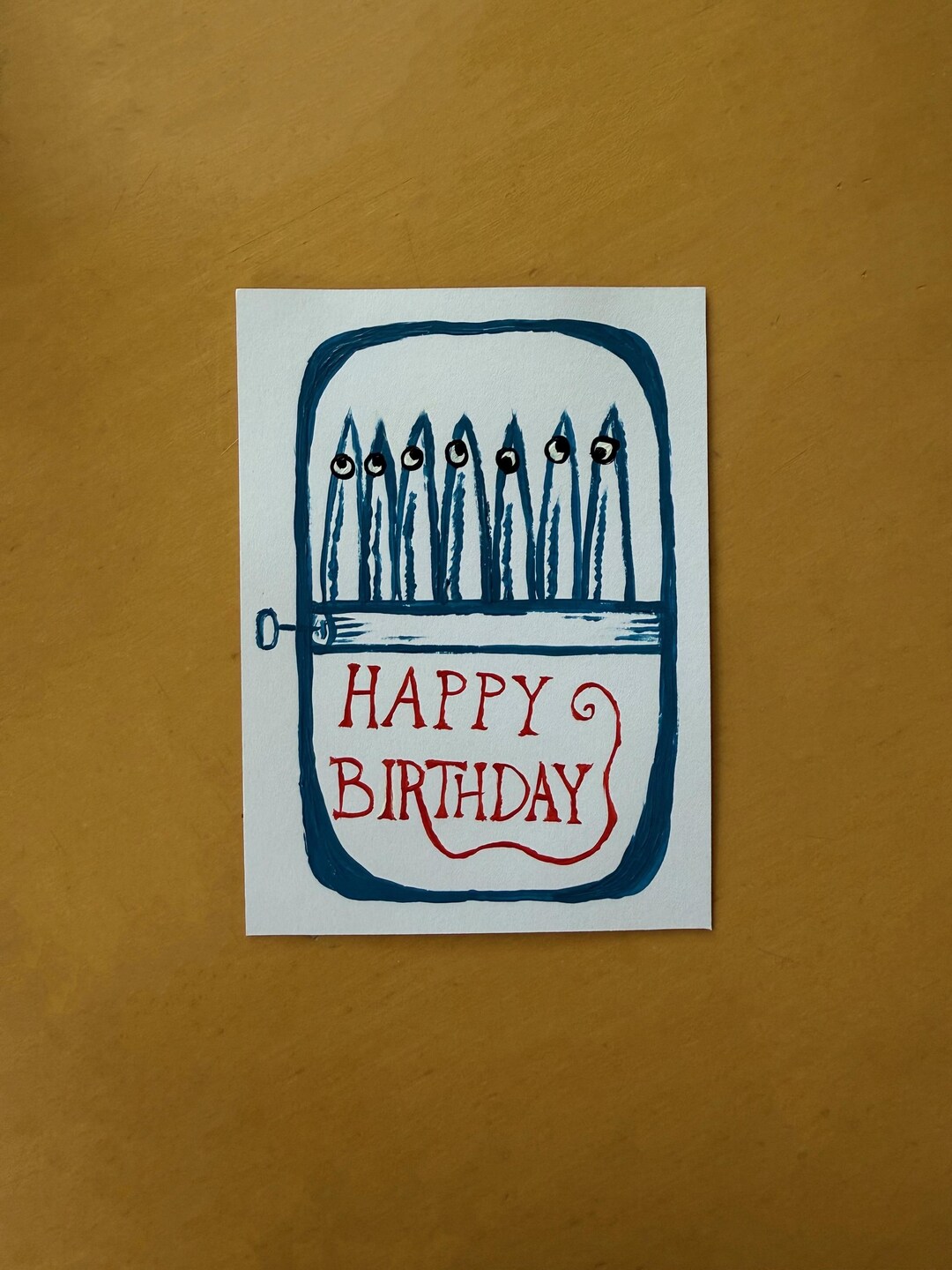 Sardines Birthday Acrylic Painting: Whimsical Tinned Fish Art - Etsy ...