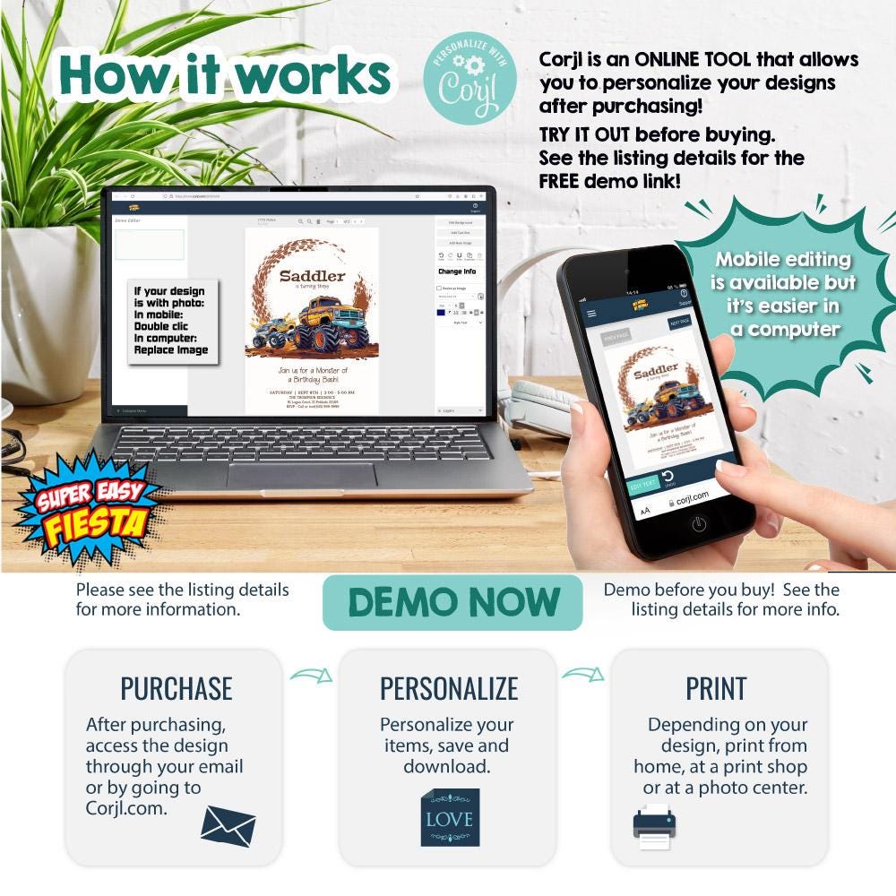 DIY Monster Bash Party Invitation, Monster Bash Online Template ...