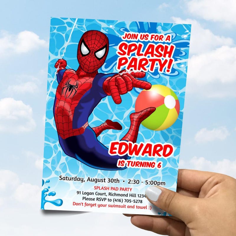 Spiderman Water Custom - Etsy
