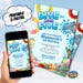 DIY Boy Dive Into Five Party Invitation, Dive Into Five Pool Party ...