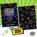 Editable Neon Party Invitation, Neon Invitation, Neon Party Template ...