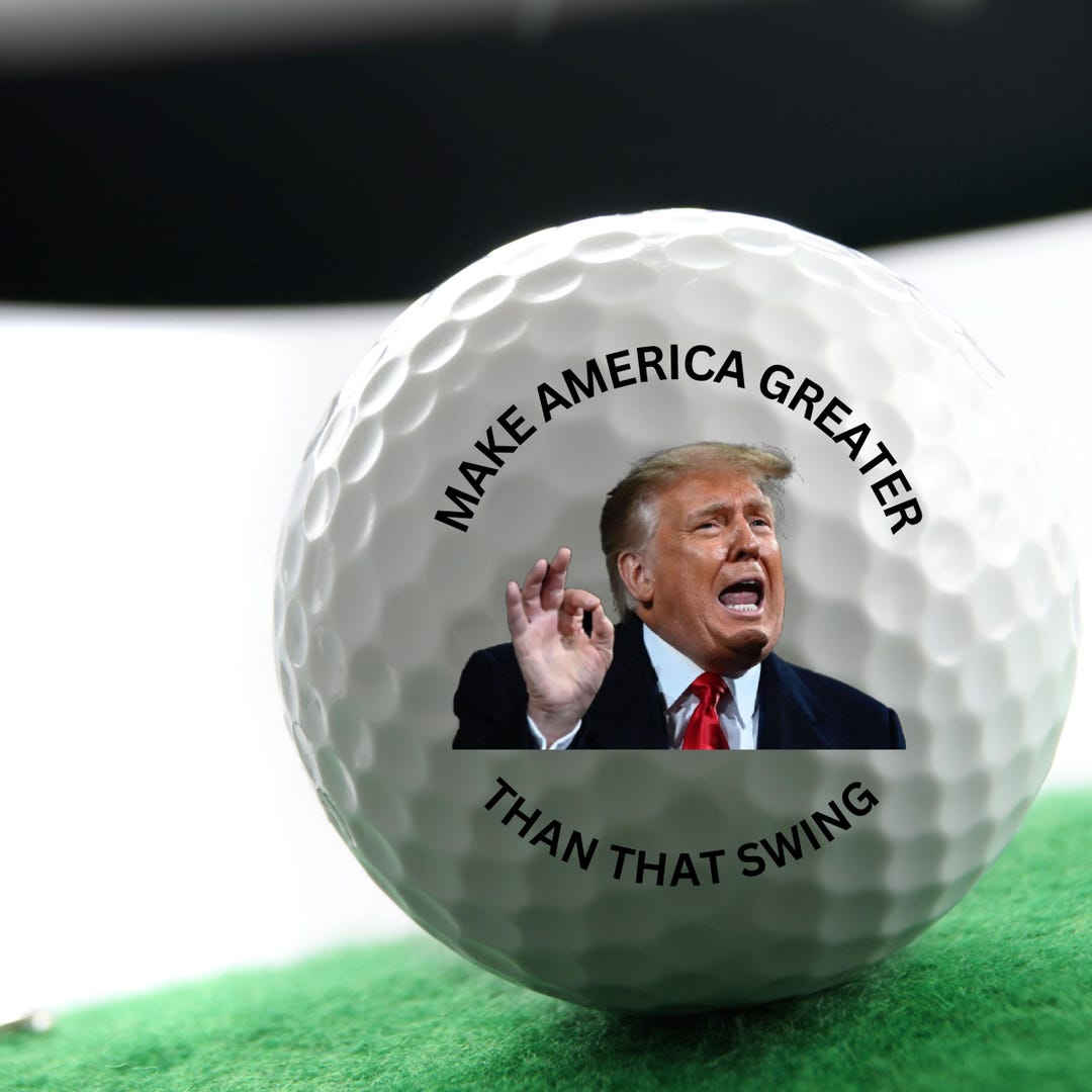Funny Donald Trump Golf Ball, MAGA Golf Ball, Political Gift, Joe Biden ...