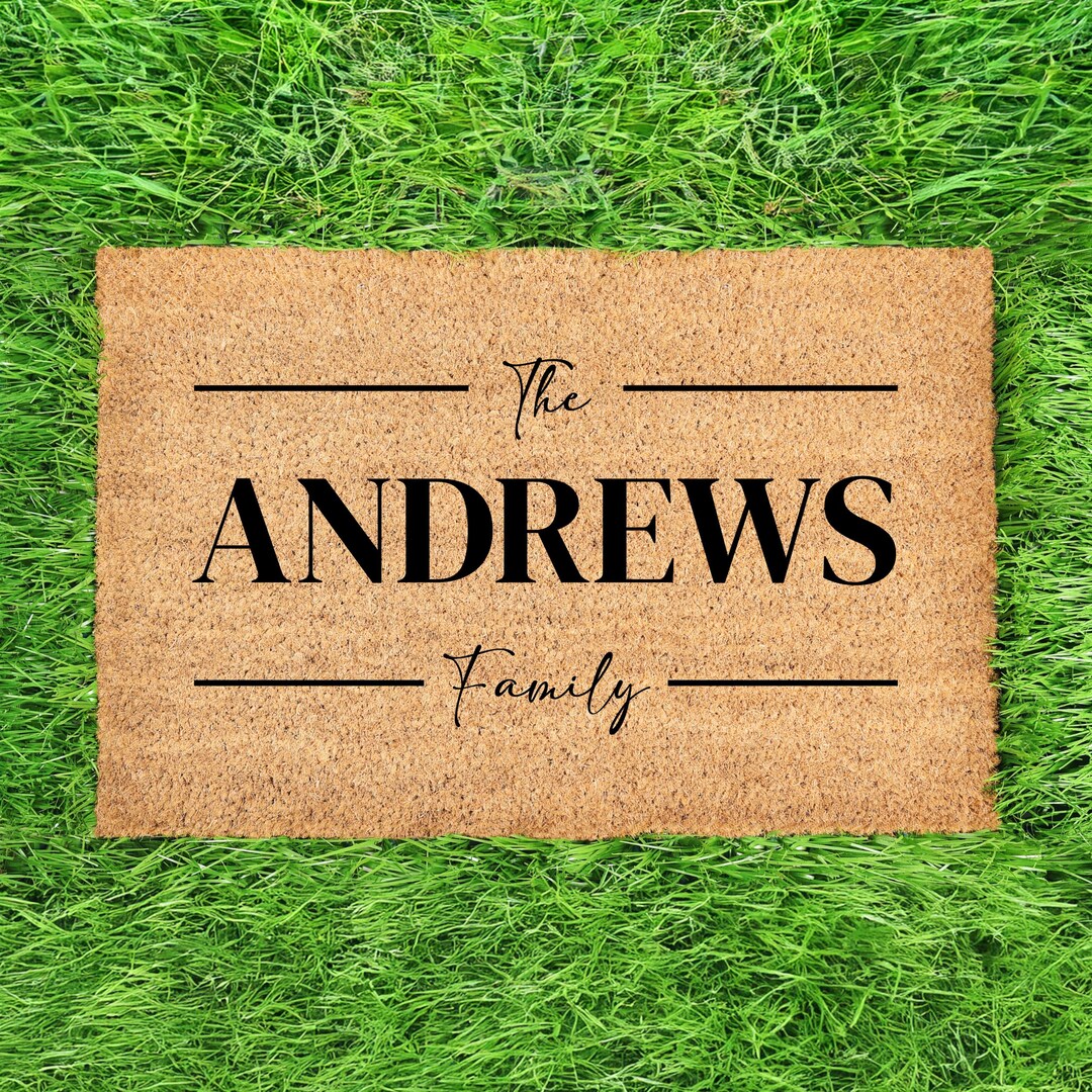 Custom Doormat With Couple's Initials Personalized Monogrammed Welcome ...