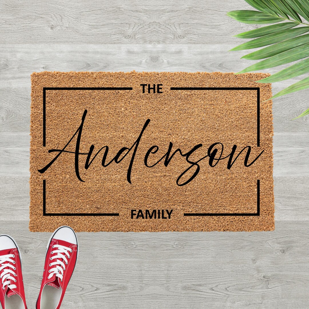 Welcome With Style: Custom Last Name Doormats Custom Family Double ...