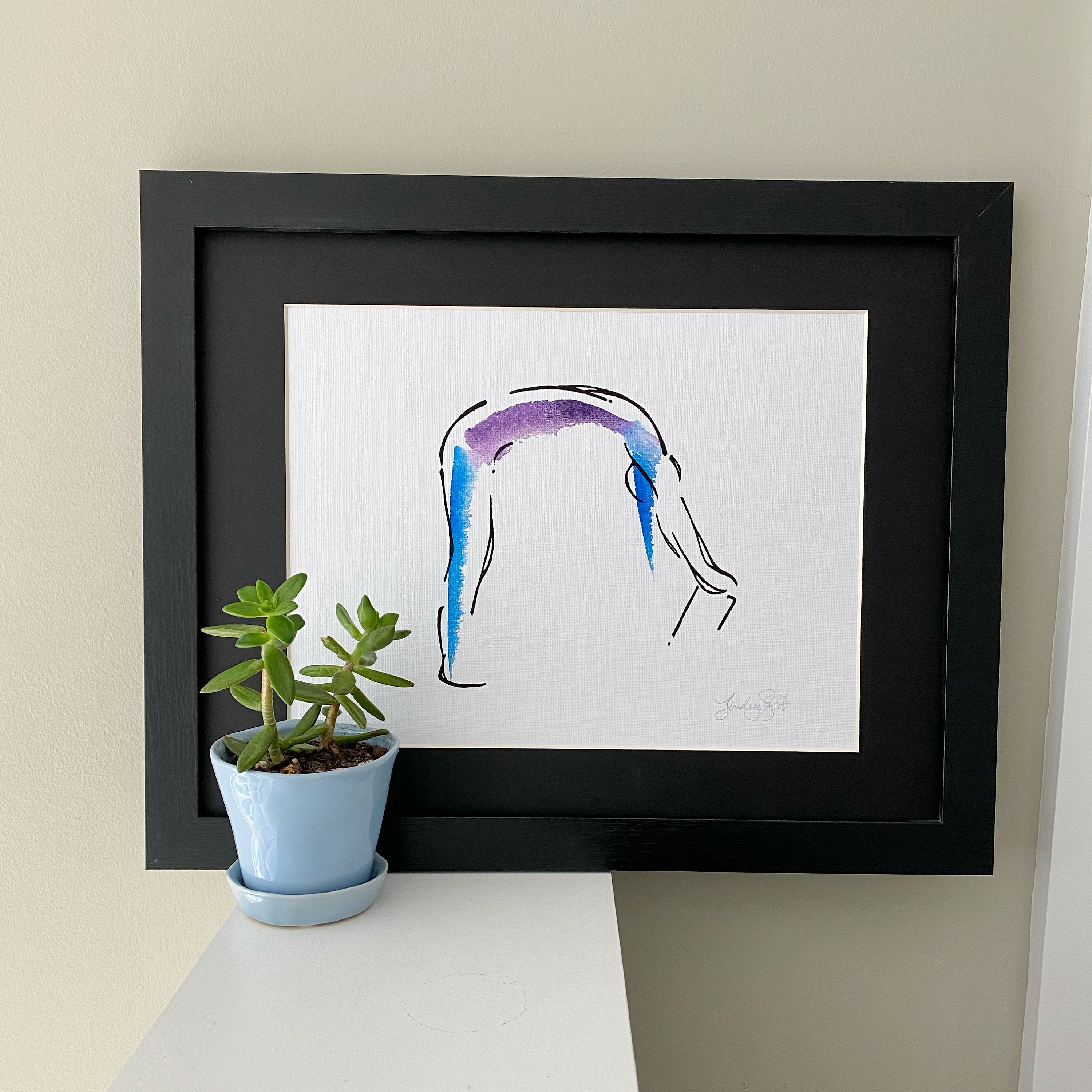 Handstand Yoga Art Print Yoga Gifts Yoga Studio Decor | Etsy