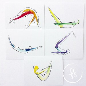 5 Pilates Notecards Pack A Pilates Gift, Unique Gifts, Inspiration Art ...