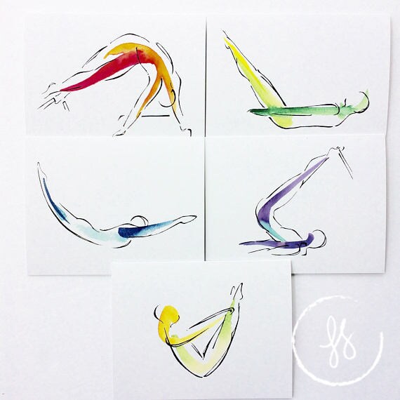 5 Pilates Notecards Pack A Pilates Gift Unique Gifts | Etsy