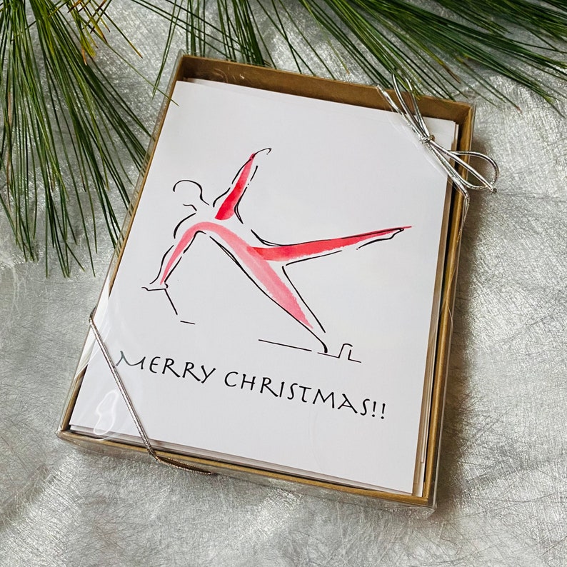 Pilates Christmas Cards Holiday Cards Teacher or Student - Etsy