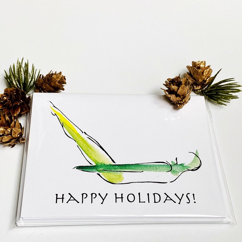 Pilates Holiday Cards | Christmas Cards, Teacher or Student Gift 5 Pack ...