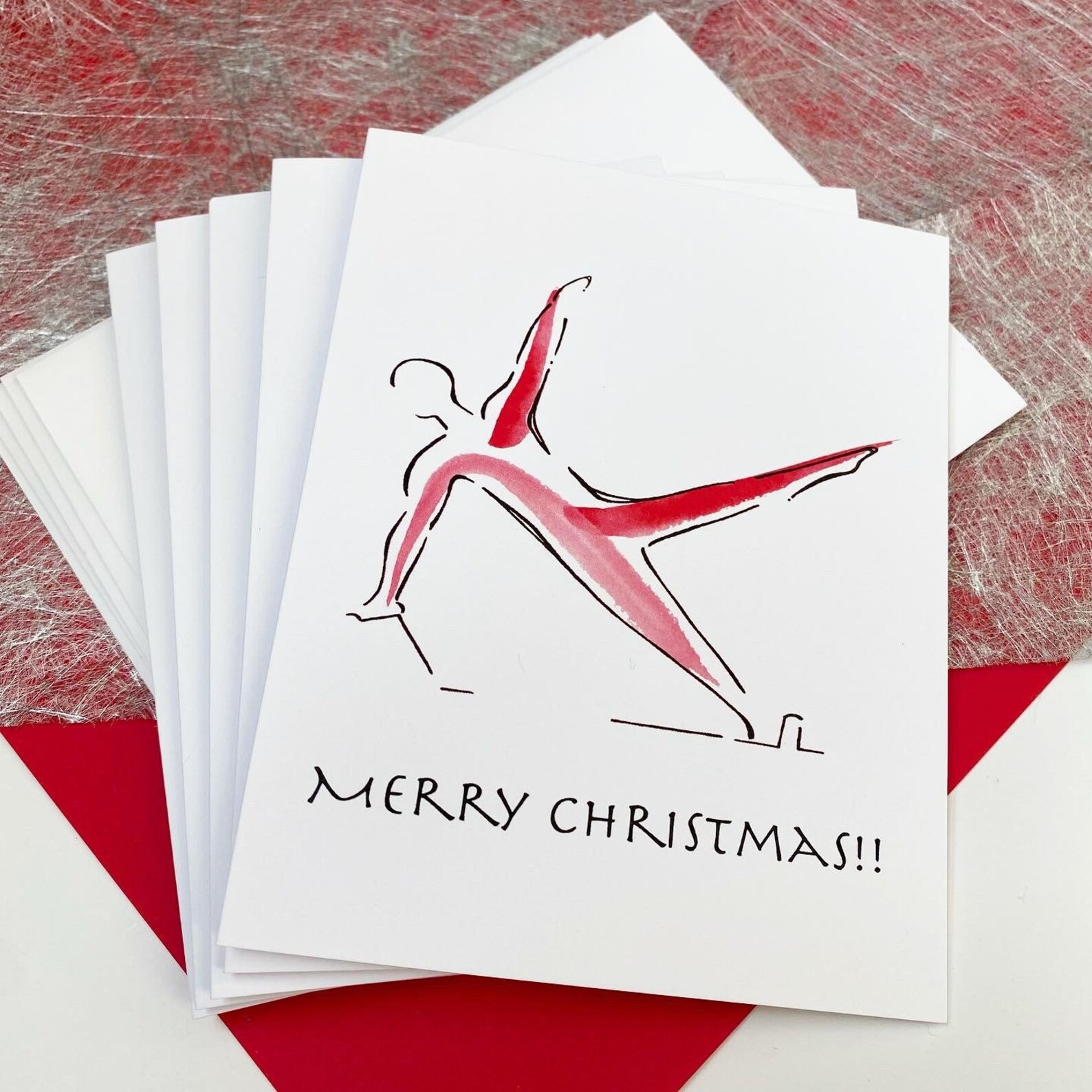 Pilates Christmas Cards Holiday Cards Teacher or Student - Etsy