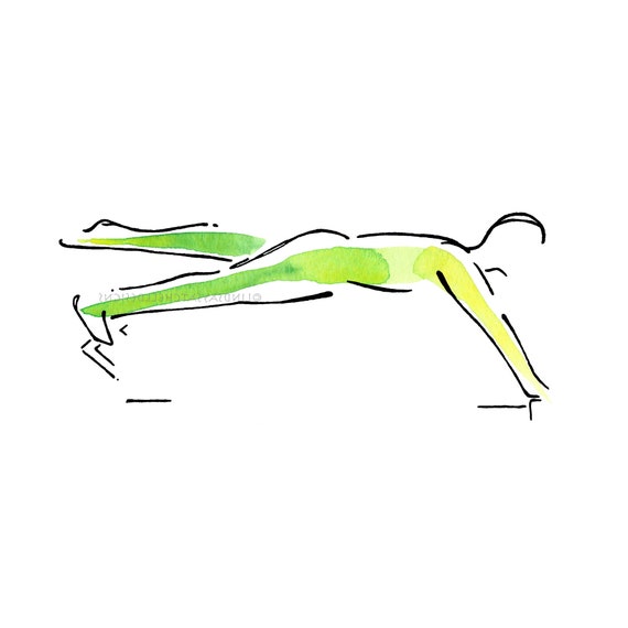 Control Balance Front on Reformer Pilates Art Print Pilates | Etsy