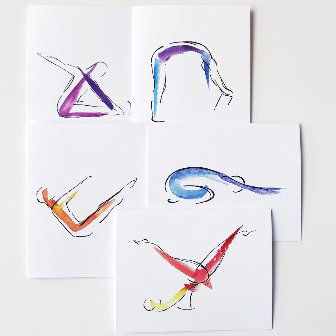 5 Pilates Notecards Pack C | Pilates Gift, Unique Gifts, Inspiration ...