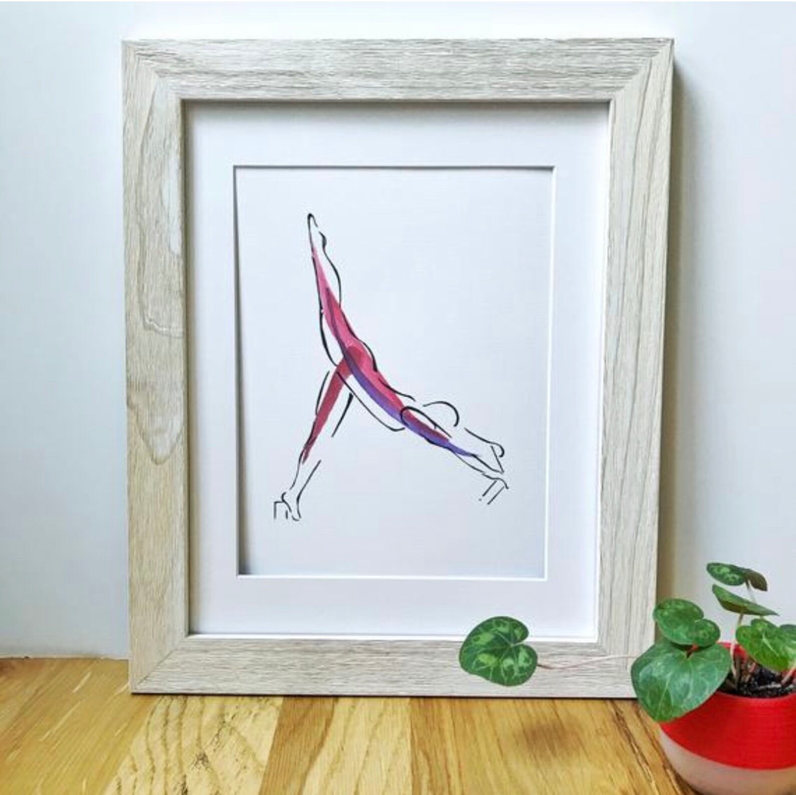 Triangle Pose - Yoga Art Print | Yoga Gifts, Yoga Studio Decor, Yoga ...
