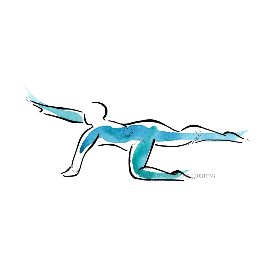 Bird Dog Pose | Pilates Art Print, Pilates Gift, Pilates Studio Decor ...