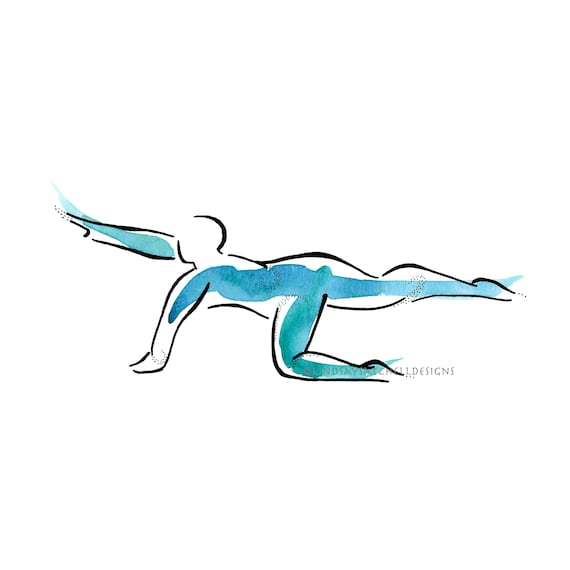 Bird Dog Pose Pilates Art Print Pilates Gift Pilates - Etsy